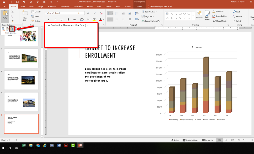 43 Using Charts With Microsoft® Word® And Microsoft® Powerpoint® Excel Fundamentals