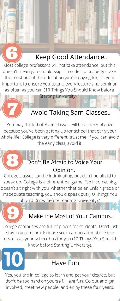 10 Things to Know Before Starting College – Studying for Success at ...