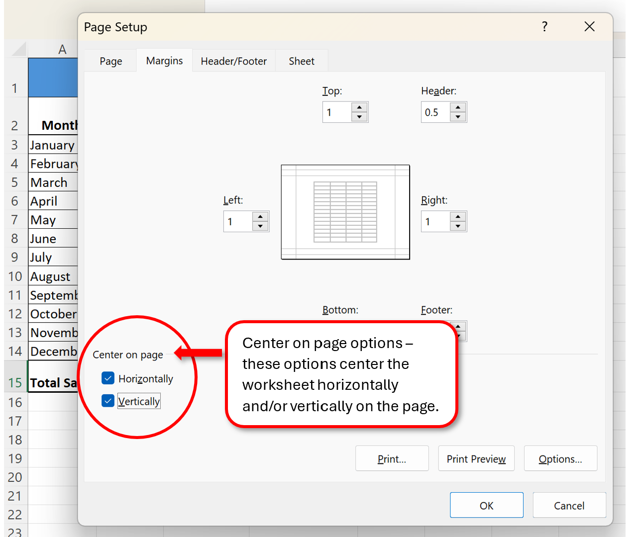 1.4 Printing – Introduction to Excel for Business Data
