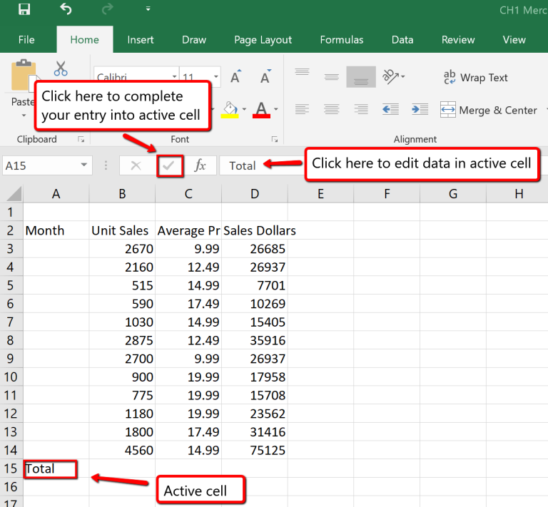 1.2 Entering, Editing, and Managing Data – Introduction to Excel for Business Data
